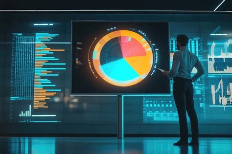 Analyzing Data Trends Through Vibrant Visuals In A Modern Tech Workspace At Duskbest Premium