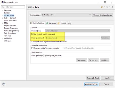 Makefile Projects Do Not Inherit Global Crossmake Setting · Issue 493 · Eclipse Embed Cdt