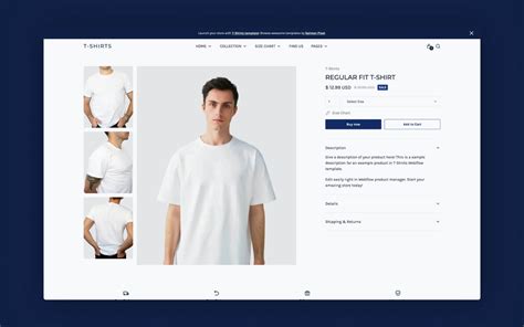 T Shirts Website Page Template For Webflow