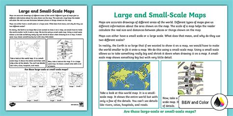 Map Scales Worksheet For 3rd 5th Grade