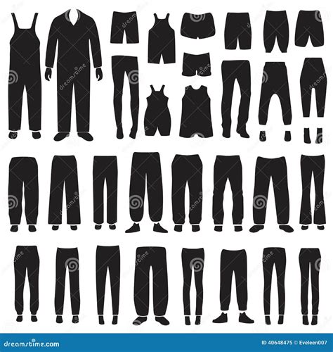 Pantalones aislados vector ilustración del vector Ilustración de ropas