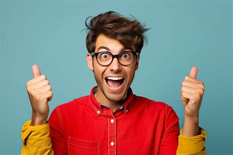 Premium Photo Enthusiastic Man Trending Models Emotional Portrait