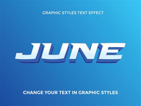June Blue Gradient Editable Text Effect 24603949 Vector Art At Vecteezy