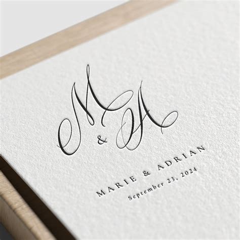 Premade Logo Design Wedding Monogram Couple Initial Etsy