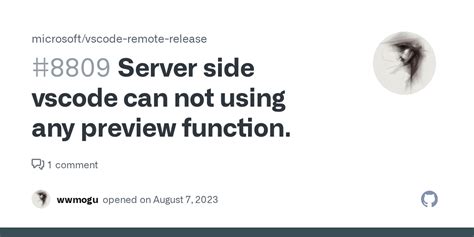 Server Side Vscode Can Not Using Any Preview Function · Issue 8809