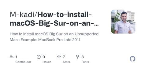Github M Kadihow To Install Macos Big Sur On An Unsupported Mac