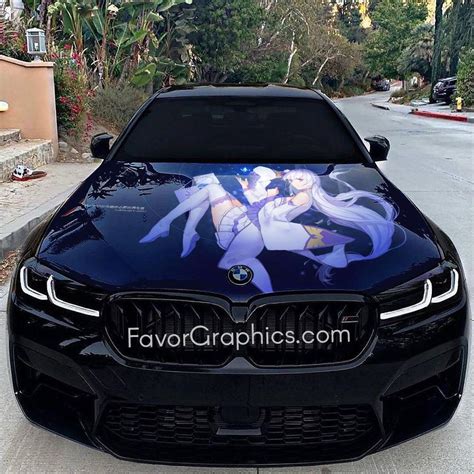 Emilia Re Zero Itasha Car Vinyl Hood Wrap Decal Sticker Favor Graphics