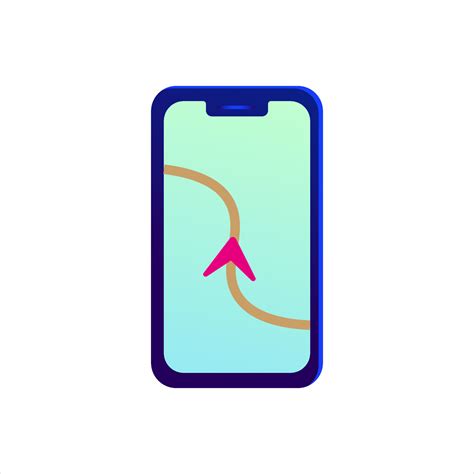 Mobile GPS Navigation On Laptop And Mobile Phone Icon Vector Illustration Vector Art