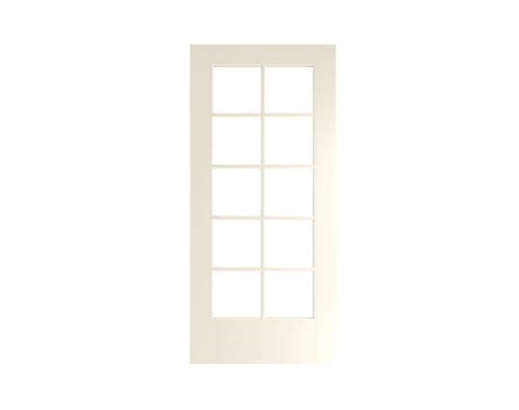 10 Lite Flush Glazed Door With Clear Glass In Snow Fwg