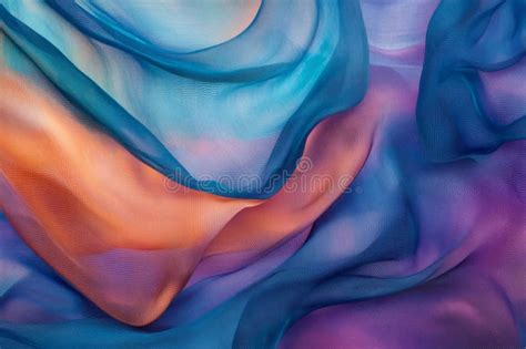 A Surreal Colorful Abstract Background Featuring Flowing Silk Like Waves The Smooth