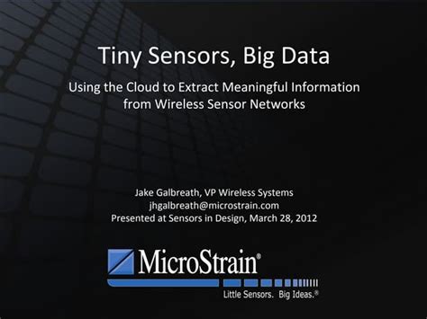 Tiny Sensors Big Data Ppt