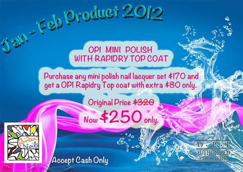Opi 迷你指甲油套裝快速乾透面油一月 二月 2012 Rainbow Nails Blog