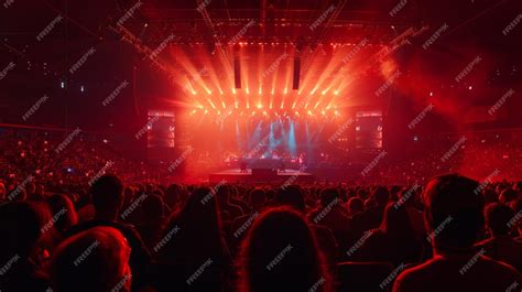 A Massive Crowd Of Fans Gather In A Dimly Lit Arena Their Silhouettes