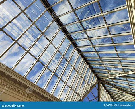Skylight Or Glass Sunroof Ceiling Of A Building Plastic Ceiling With