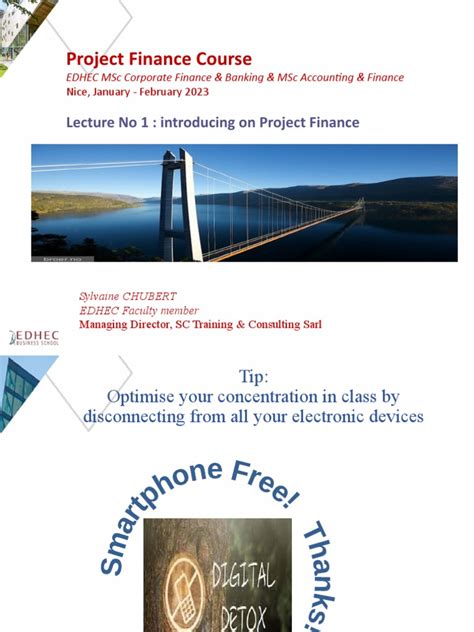 Edhec 2023 Project Finance Course Intro Lecture 1 Pdf Publicprivate Partnership Project