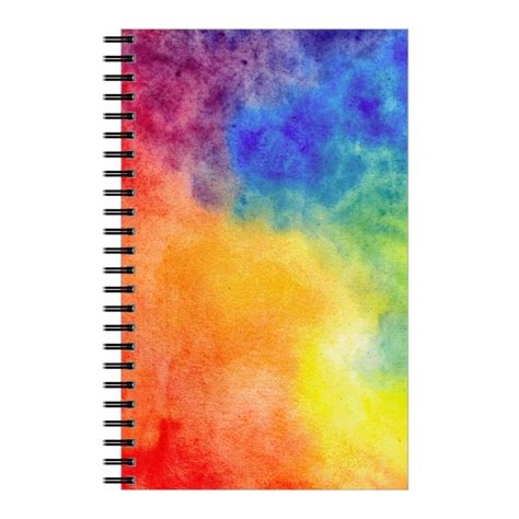 Watercolor Rainbow Abstract Multi Notebook Shutterfly