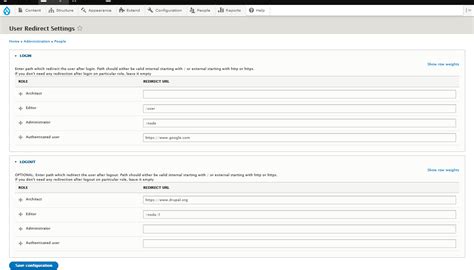 User Redirect Redirect User After Login Logout Drupal Org