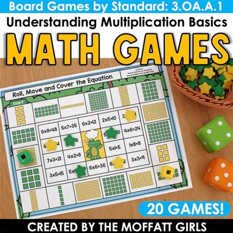 3rd Grade Math Board Games Understanding Multiplication 3oaa1