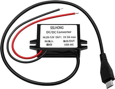 Sslhong Dc Dc 20 72v To 5v Power Adapter Converter Micro