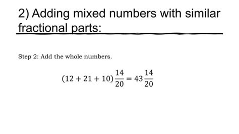 Addition Of Fractions And Mixed Numbers Pptx