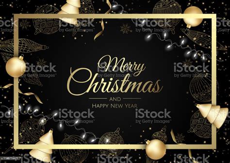 메리 크리스마스와 새해 복 야 선물 상자 눈송이와 공 디자인과 함께 Xmas 배경 12월에 대한 스톡 벡터 아트 및 기타 이미지