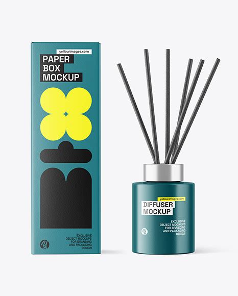 Ceramic Diffuser Bottle W Box Mockup Free Download Images High Quality Png  115079