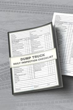 Dump Truck Daily Inspection Checklist Dumper Truck Pre Trip And Pre