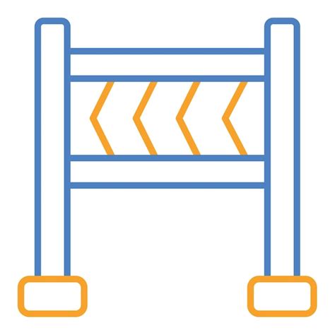 Icono De La Barrera De La Carretera Vector Premium