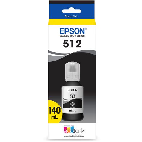 Epson T512 Black EcoTank Ink Bottle 140mL T512020 S B H Photo