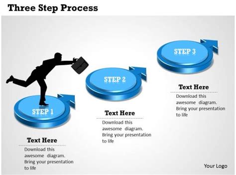 Three Step Process Powerpoint Template Slide Presentation Graphics Presentation PowerPoint