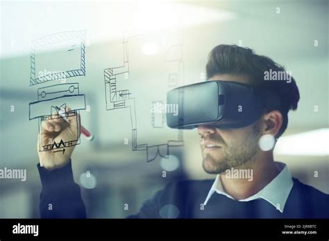 Build Your Own Reality A Businessman Wearing A Vr Headset While
