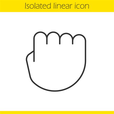icône linéaire de poing serré illustration de la ligne mince symbole