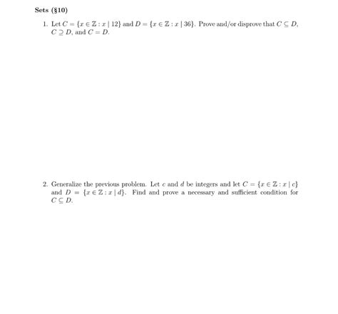 Solved 1 Let C X∈zx∣12 And D X∈zx∣36 Prove Andor