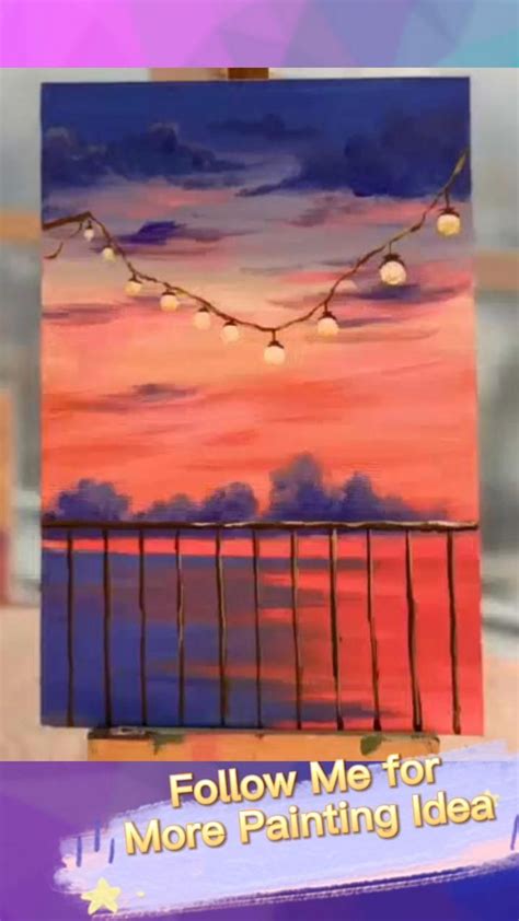 Sunset Acrylic Painting Tutorial Step By Step Easy Easy And Simple