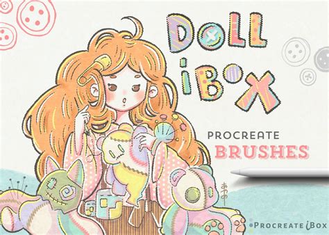 Procreate Whimsical Brushes Dollibox Kawaii Procreate Brushes For