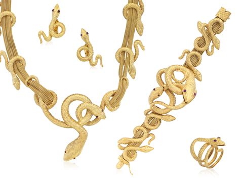 Lalaounis Group Of Gold Serpent Jewelry Christies