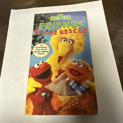 Sesame Street Friends To The Rescue Vhs 2005 Big Bird Al Roker Rare