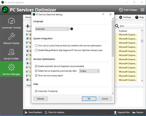 Pc Services Optimizer Download Free Windows 431500 Softpedia