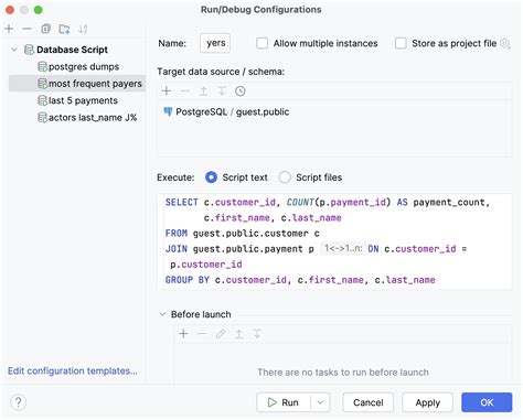 Store Your Queries DataGrip Documentation