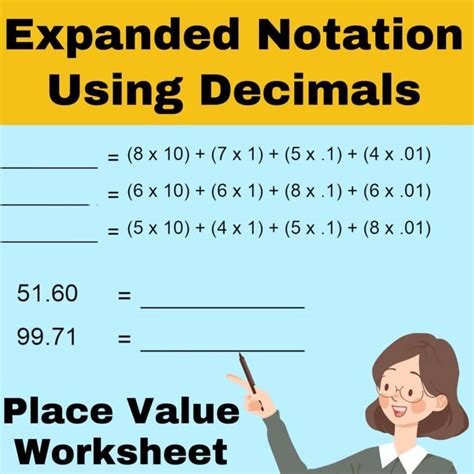 Decimal Place Value Expanded Notation And Standard Form Worksheets
