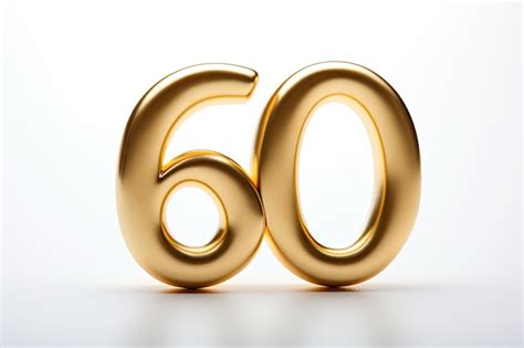 Premium Photo Gold Number On White