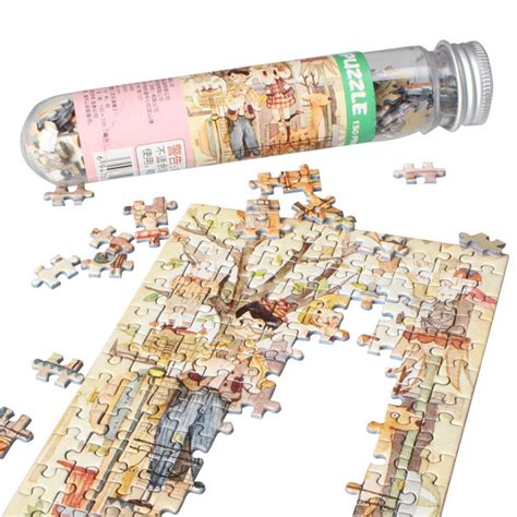150 Pieces Jigsaw Puzzle Adults Mini Circular Tube Grandado