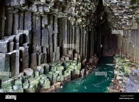 Basalt Rock Formation Inside Fingals Cave On The Island Of Staffa In