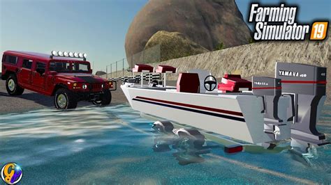 Fs19 Boat Launch 16000 Fishing Boat Farming Simulator 19 Youtube