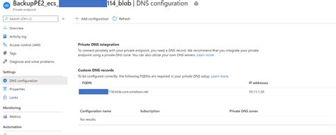 針對 Azure 備份建立和使用私人端點 Azure Backup Microsoft Learn