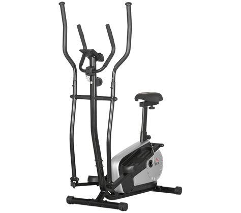 Vélo Elliptique Vertical Vélo Dappartement 2 En 1 Acier Abs Noir Gris