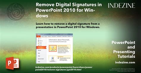 Remove Digital Signatures In PowerPoint For Windows