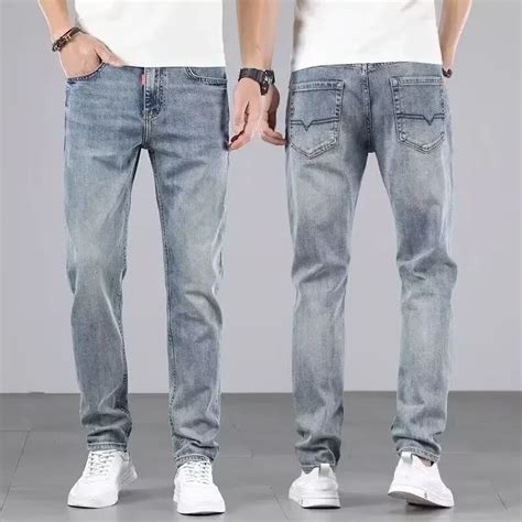 Pantalones Vaqueros Elásticos Para Hombre Pantalones Vaqueros Vintage