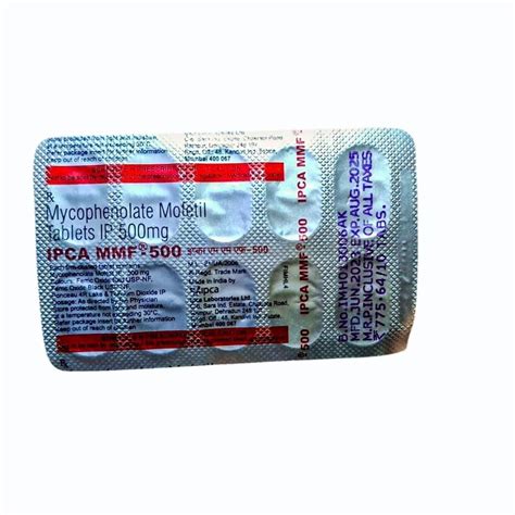 Ipca Mmf 500 Mycophenolate Moetil Ip 500mg Tablets At ₹ 300strip New