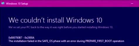 windows upgrade error 0x800700b7 0x2000a fixed